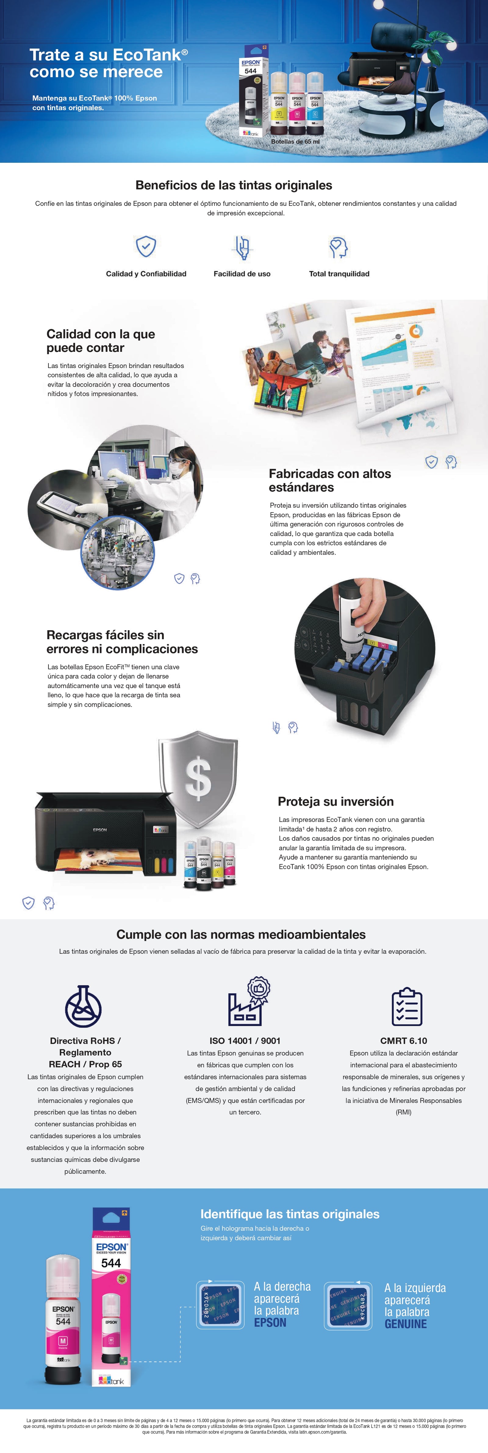 Botella T544120Al Negro Hasta 4500 Páginas