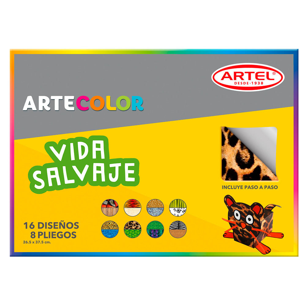 Carpeta C/Papel Vida Salvaje 26X37 Cm. 16 Dis.
