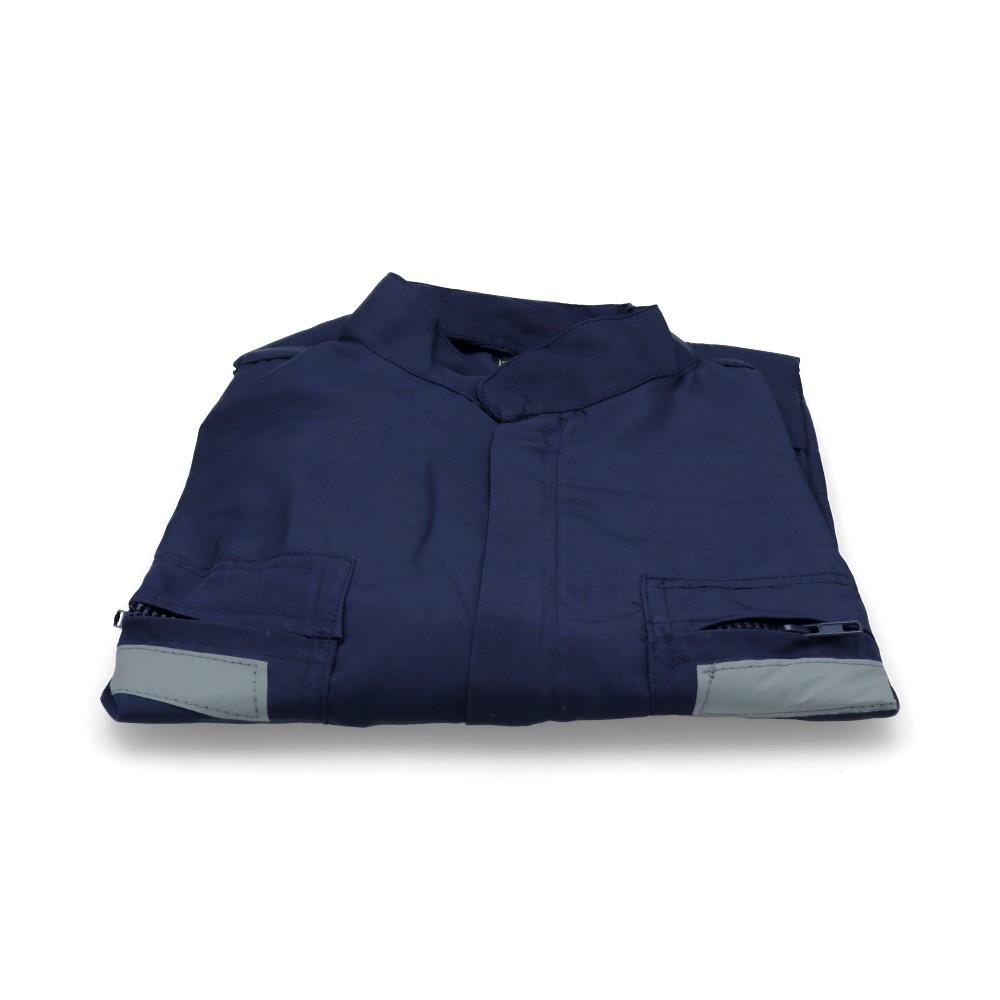 Overol Poplin Con Cinta Reflectiva Azul Talla M