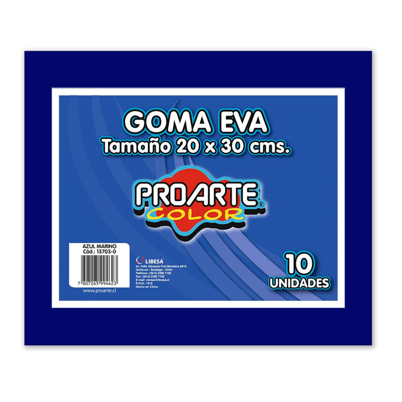 Goma Eva Azul Marino 20 X 30 Cm 10 Hojas