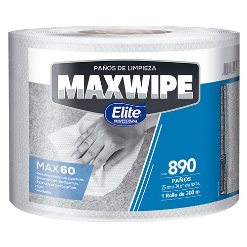 Paño Maxwipe Max60 Trabajo Pesado Bobina 890 Hojas