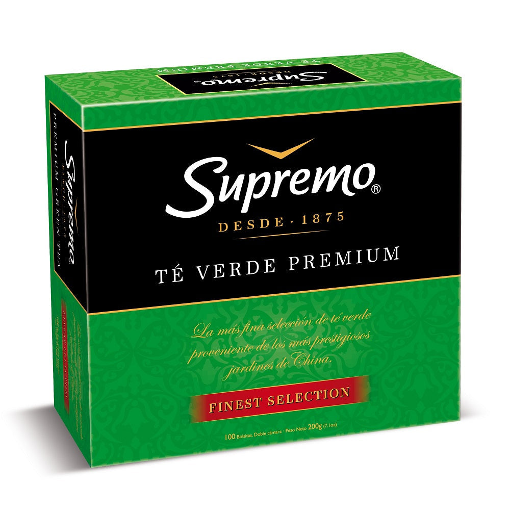 Té Verde Supremo Premium 100 Bolsas