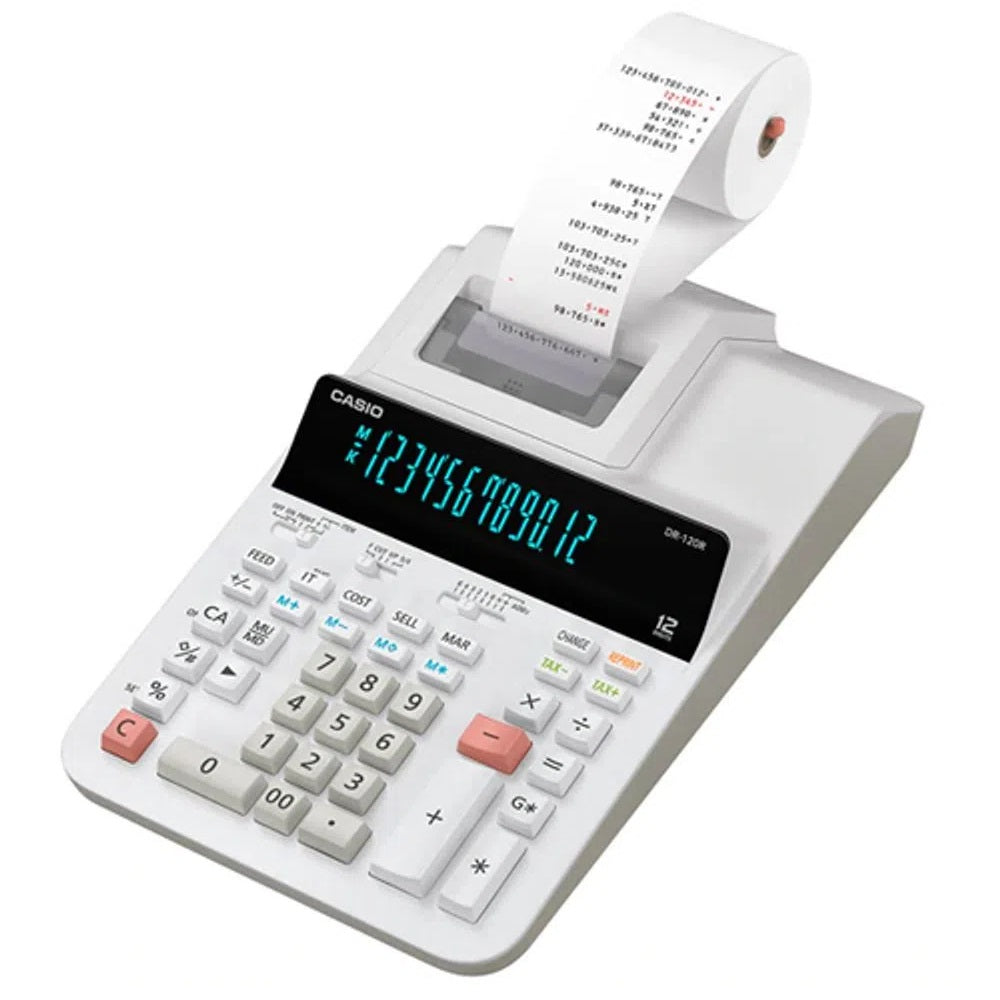 Calculadora Con Impresora Dr-120R-We Blanca Con Cable