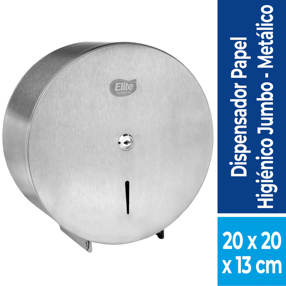 Dispensador Papel Higiénico Acero Inoxidable Jumbo