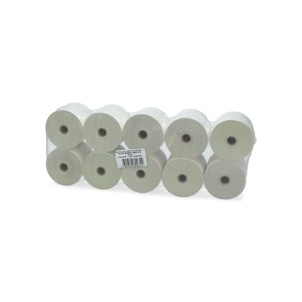 Rollo Papel Sumadora Autocopiativo 57 Mm x 25 Mt x 6.5 Cm 10 Un